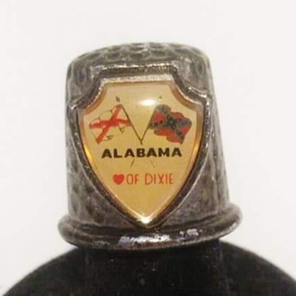 Other | Vintage Souvenir Thimble Alabama Heart Of Dixie State Flag ...